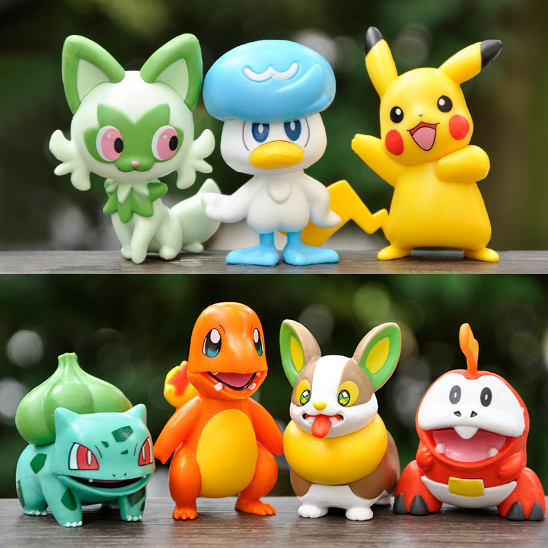 7PcsS/Set 5-8cm Anime Pokemon Scarlet E Violeta Figura Pikachu ...