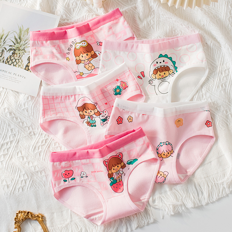 5 Peças Roupa Íntima Infantil Puro Algodão Calção Para Meninas Bebês ...