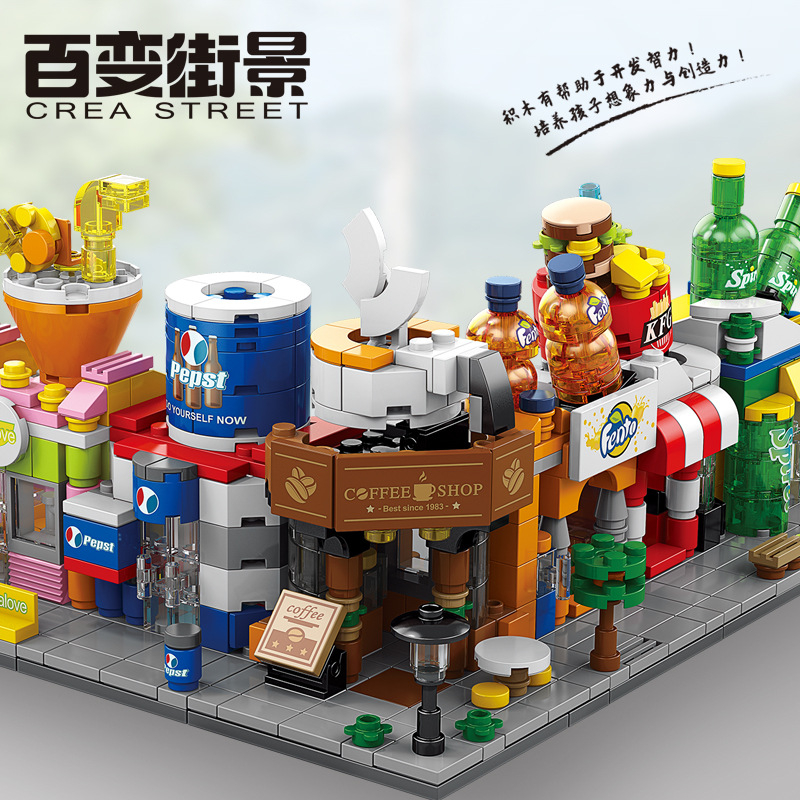 Compatível com Lego Street View Série 8755 Edifício de Cidade Montado ...