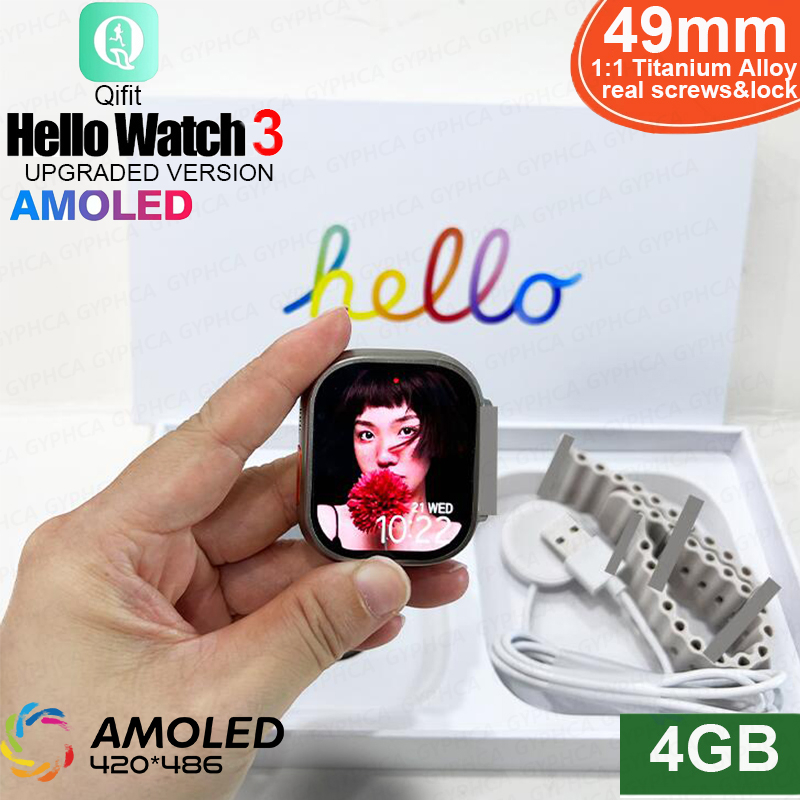 Relógio Hello Watch 3 Homens Smart Tela Inteira Titanium Smartwatch Com ...