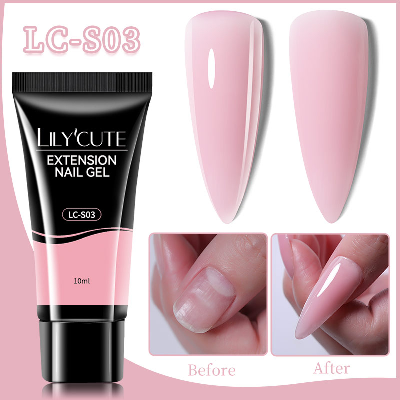 LILYCUTE Gel Acrílico Glitter 15ml Extensão De Dedo De Prata Unhas Rosa Verniz Todos Para ...
