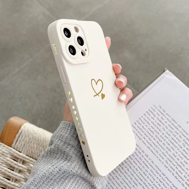 Capa De Silicone Macia Anti-Impacto Love Heart Para Telefone Samsung Galaxy A14 A34 A54 A13 A23 ...