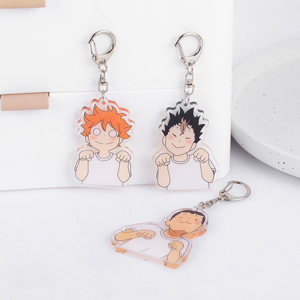 Haikyuu ! Hinata kageyama Yu Nishinoya Cute Acrylic Pendant Keychain ...