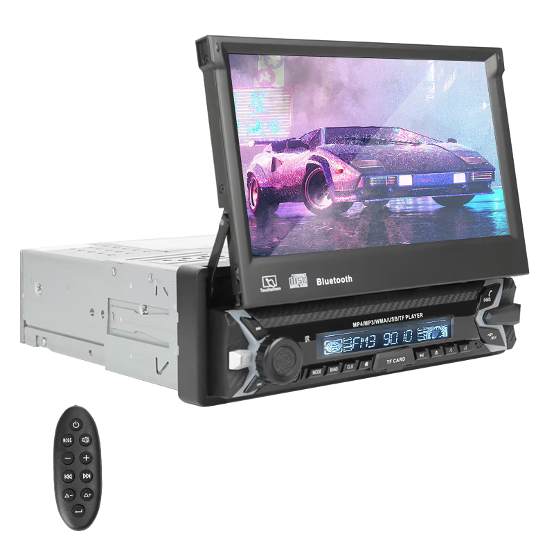 Rádio 1 Din Carro Tela Retrátil Android Auto Carplay Reprodutor ...