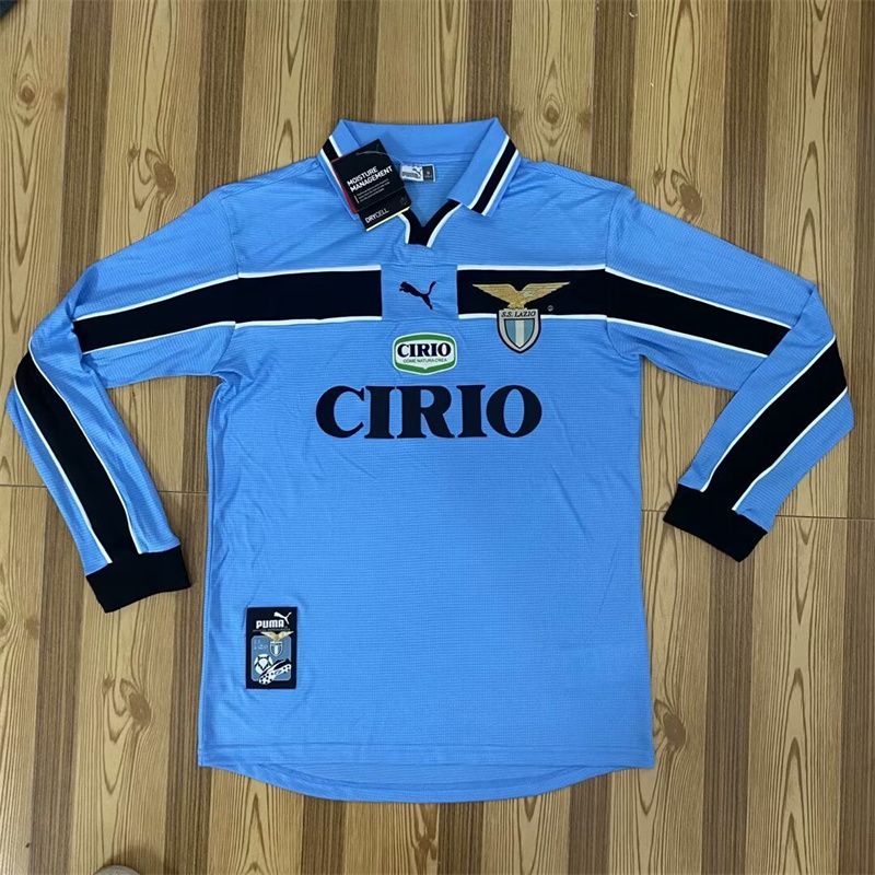 LAZIO 1998 2000 Home Futebol Jersey Manga Longa Marcelo Salas Camisa ...