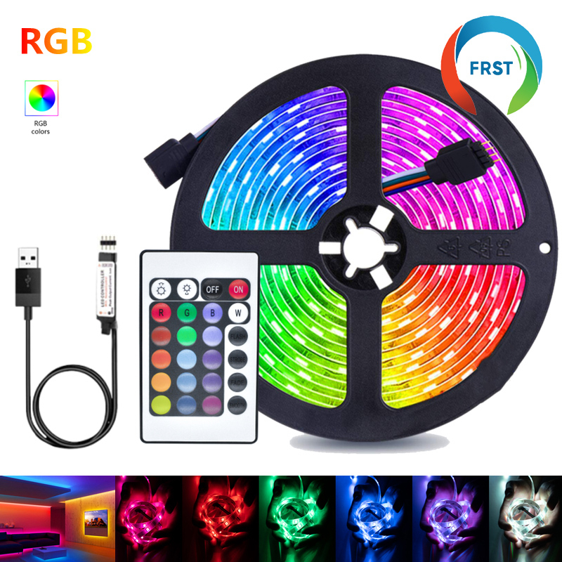 Fita LED SMD RGB 5M Com Controle Remoto Para Casa | Shopee Brasil