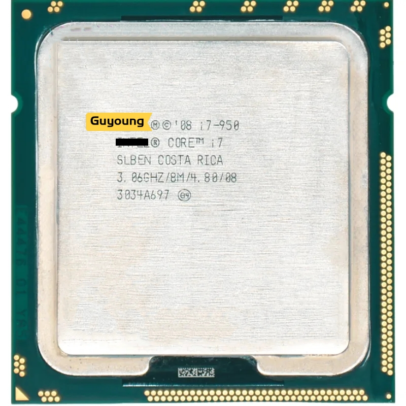 YZX Core i7 950 i7-950 3.0 GHz Quad-Core 4 núcleos Processador CPU 130W ...
