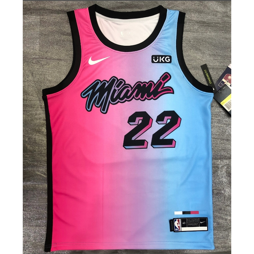 Versão Prensada A Quente Camisa NBA Miami Heat # 22 De Basquetebol ...