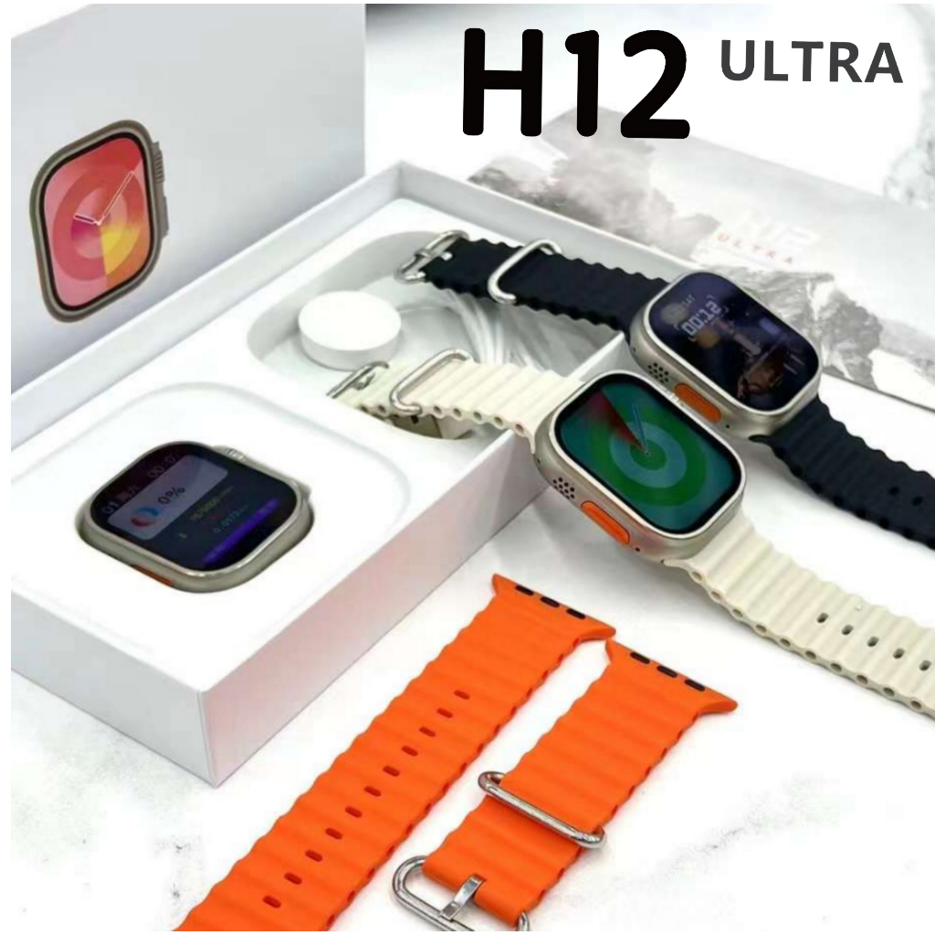 New Smart Watch H12 Ultra 49mm Men's NFC Wireless Charging Watch 9 ...