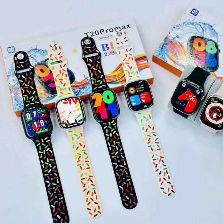 2024 Watch 9 smartwatch T20 pro max 2 Watchbands With Game Wireless ...