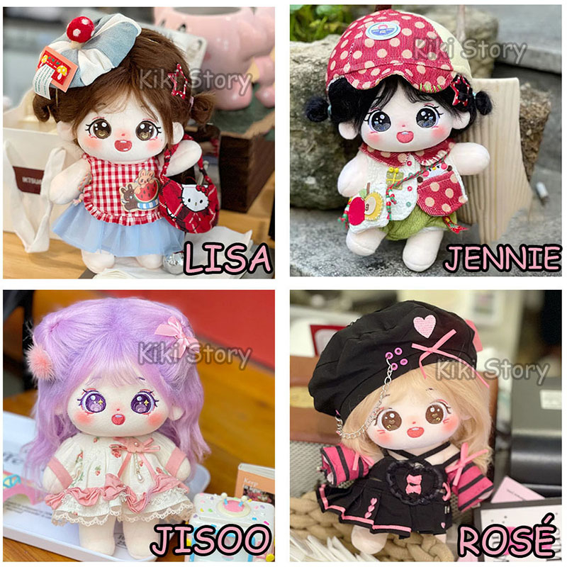 Boneca De Algodão Rosa Preta De 20cm Genuína K-pop Lisa Jennie Jisoo ...