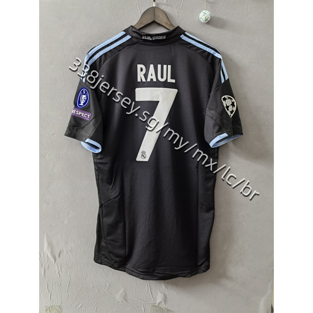 09-10 Real Madrid RAUL KAKA Camisa De Futebol Retrô Personalizada 3A ...