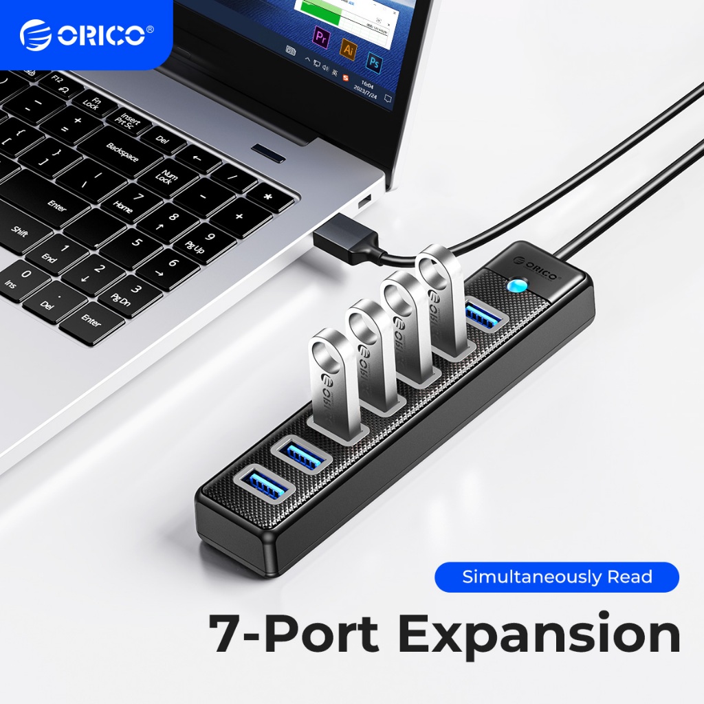 ORICO USB 3.0 HUB 7ports 5Gbps Splitter Transmissão De Alta Velocidade ... ORICO USB 3.0 HUB 7ports 5Gbps Splitter Transmissão De Alta Velocidade ...