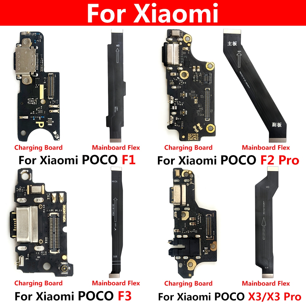 Novo Para Xiaomi Poco F2 Pro F1 F3 X3 USB Placa De Carregamento Energia ...