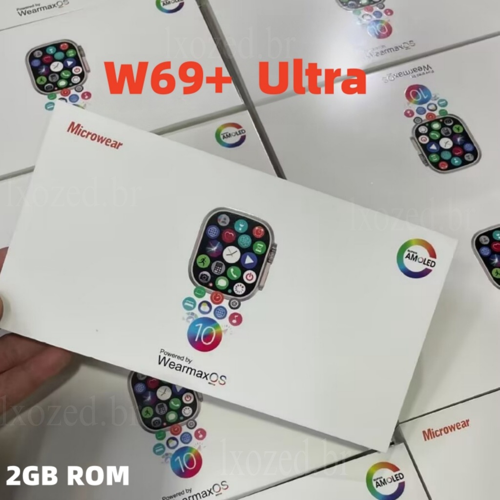 Original W69+ Ultra 2GB ROM IWO Clock Bluetooth Call AMOLED Screen Microwear Series 9 2.2 ...