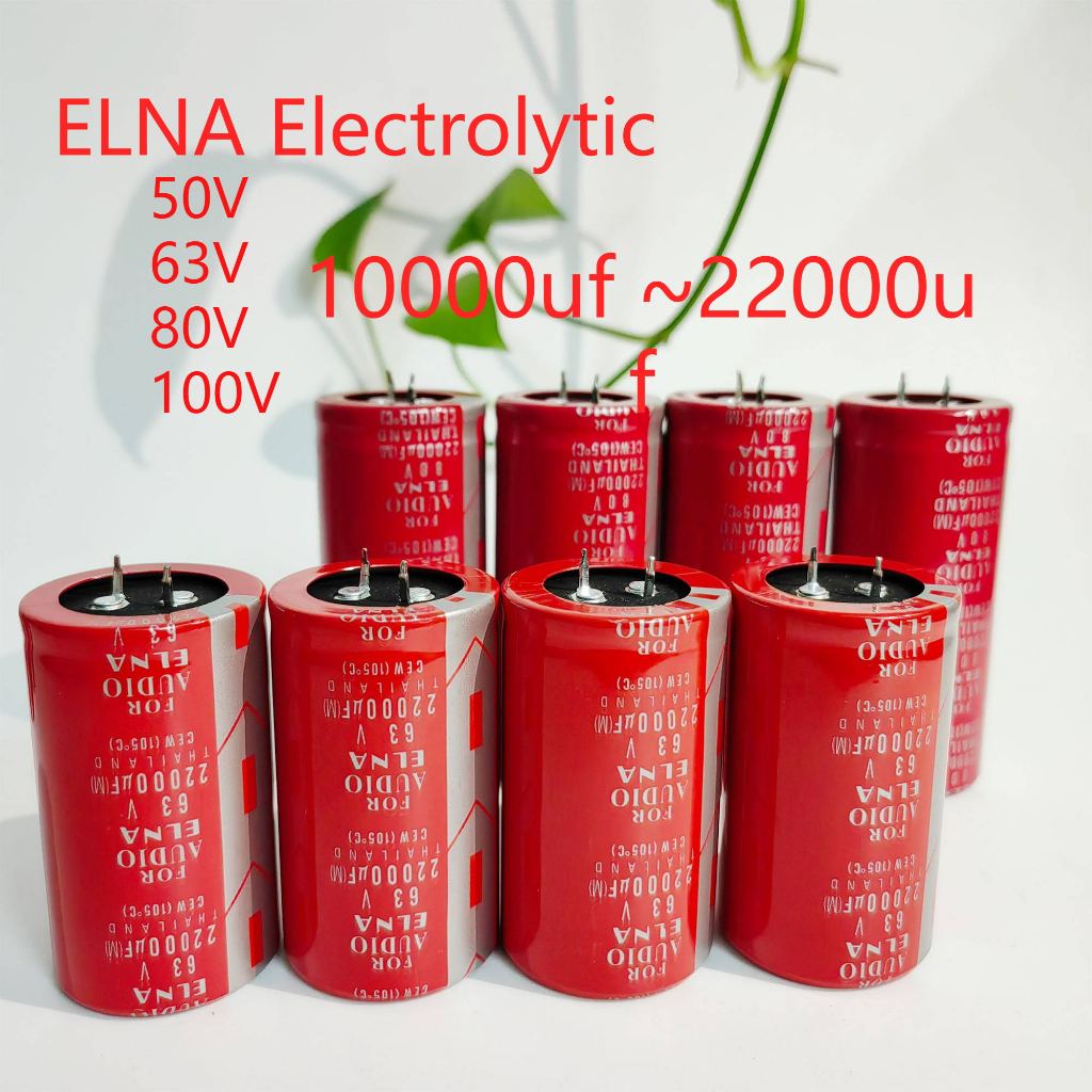 Capacitor eletrolítico vermelho ENLA 10000UF 15.000uf 22000UF 50v 63V 80V 100v | Shopee Brasil