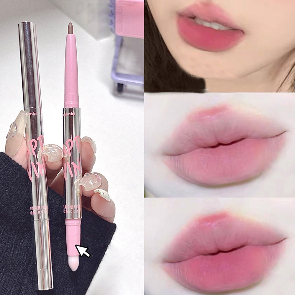 CAPPUVINI Forro Labial De Cabeça Dupla , Com Escova Batom Mate Estilo ...