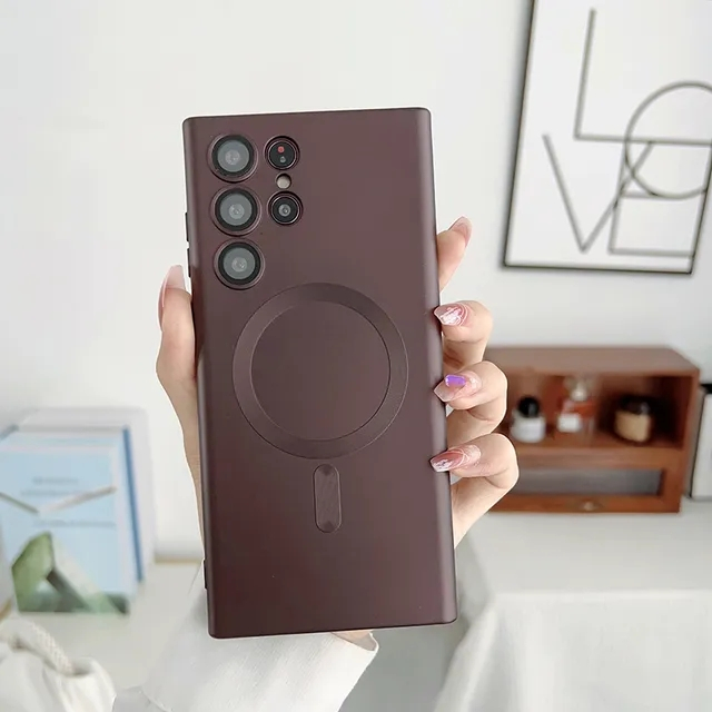 Caixa Magnética De Carga Sem Fio De Luxo Para Samsung Galaxy S23 S22 S21 S20 Plus Ultra FE Nota ...