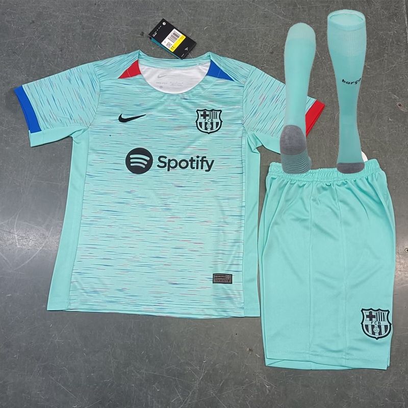 2023 2024 Barcelona third away kids kit socks Soccer Jerseys PEDRI ...