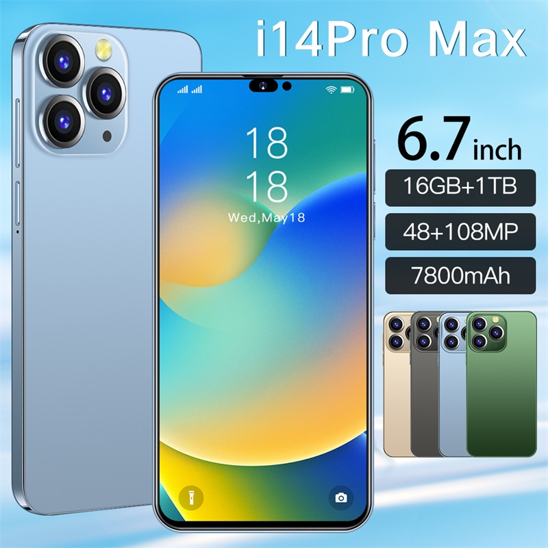 Smartphone i14Pro max 5G Celular 6,7 Polegadas Tela HD 16 + 512GB ...