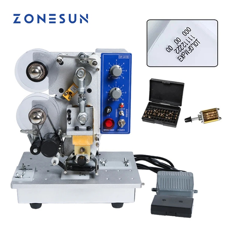 ZONESUN ZS-HP241 Máquina De Codificação De Data De Fita Elétrica ...
