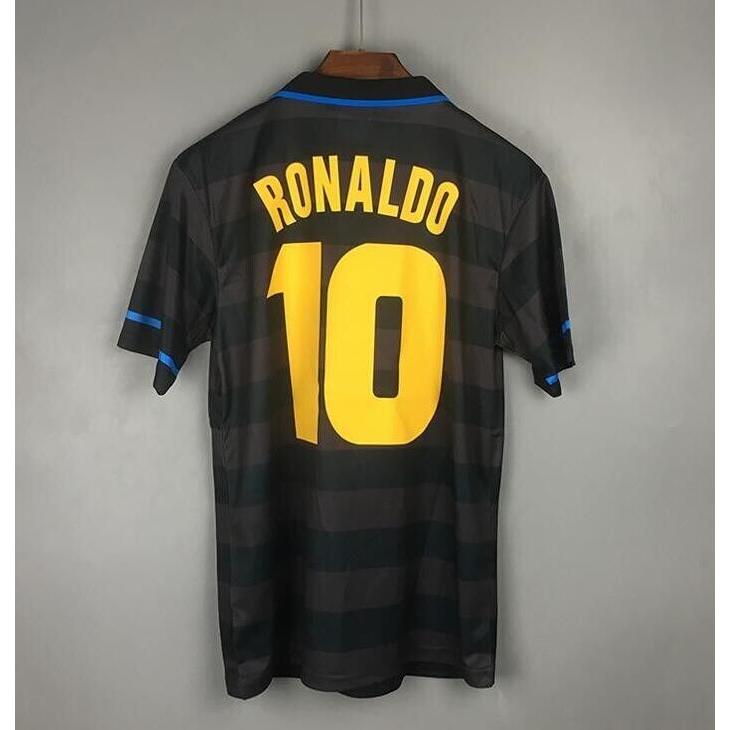 97 98 Retro Inter Milão Camisa De Futebol Longe 97/98 Ronaldo 10 SOCCER ...