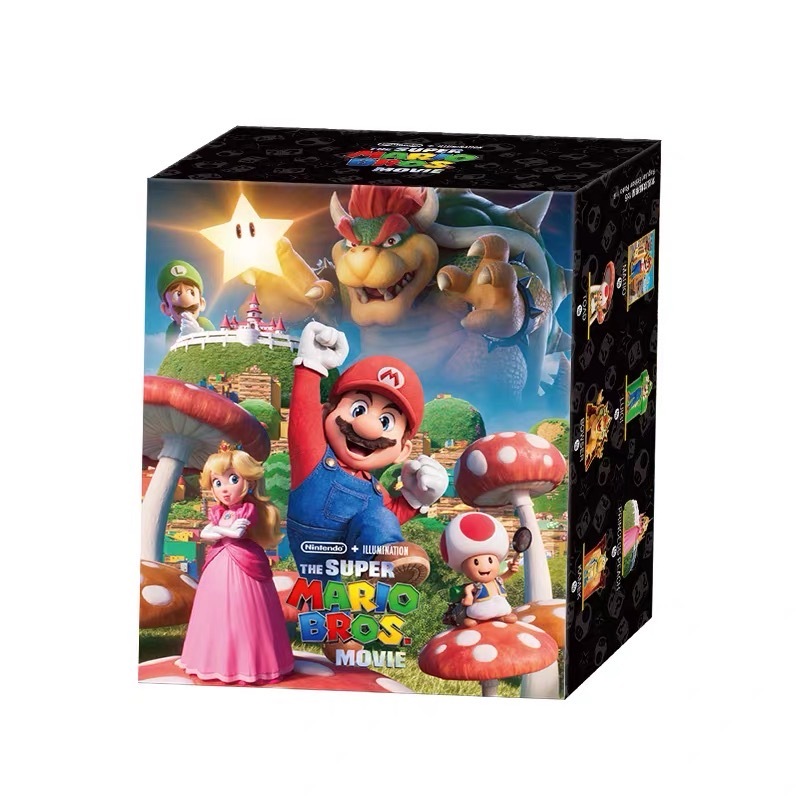 O Super Mario Bros Movie Badge Blind box Boneca Popmart Figuras Bonitas ...