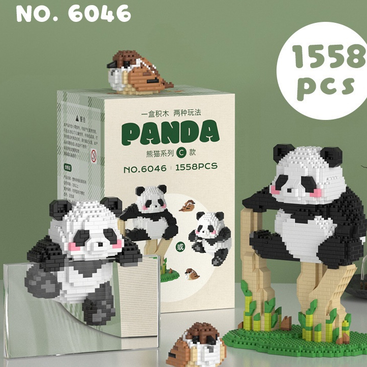 Blocos de madeira do panda gigante chinês Hua Hua Meng Lan Guo Lai ...