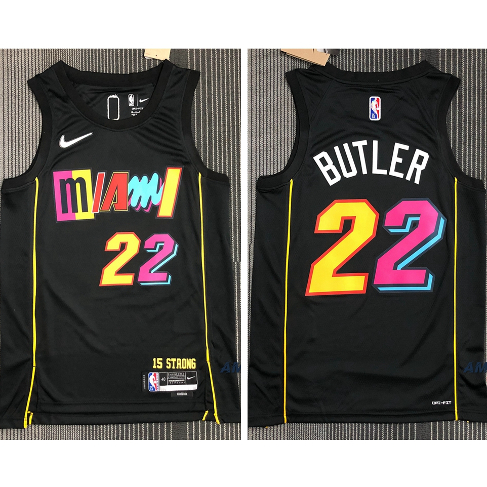 Masculino Camisa 2023NBA Miami Heat Jimmy Butler City 75th Basquetebol ...