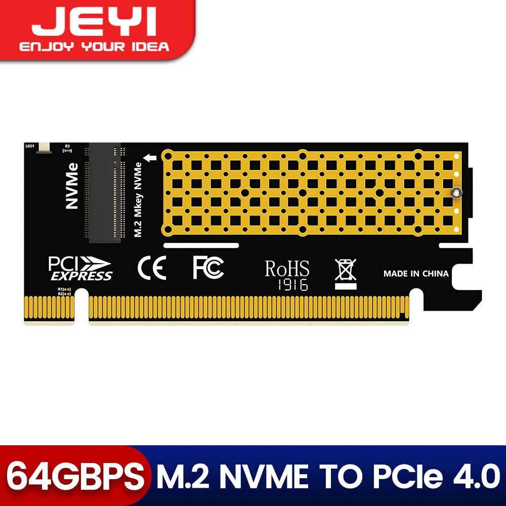 JEYI M KEY . 2 NVMe Para PCIe 4.0 x4 x8 x16 Adaptador , SSD Placa De Expansão PCI-e 4.0 ...