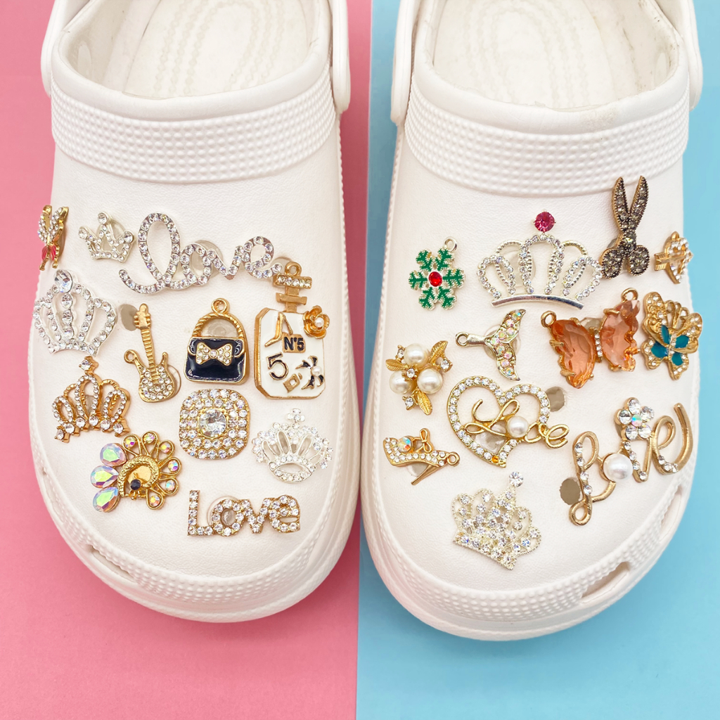 Jibbit Para Croc Shoe Charms 24 Style Decorations Acessórios Metálicos ...