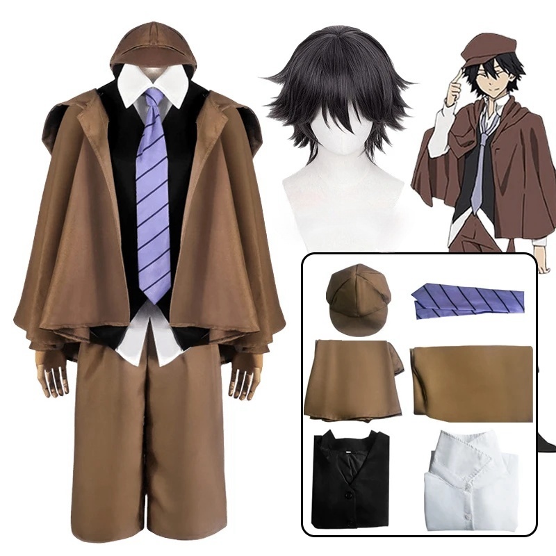Anime Bungo Stray Dogs Ranpo Edogawa Cosplay Costume Wig Unisex ...