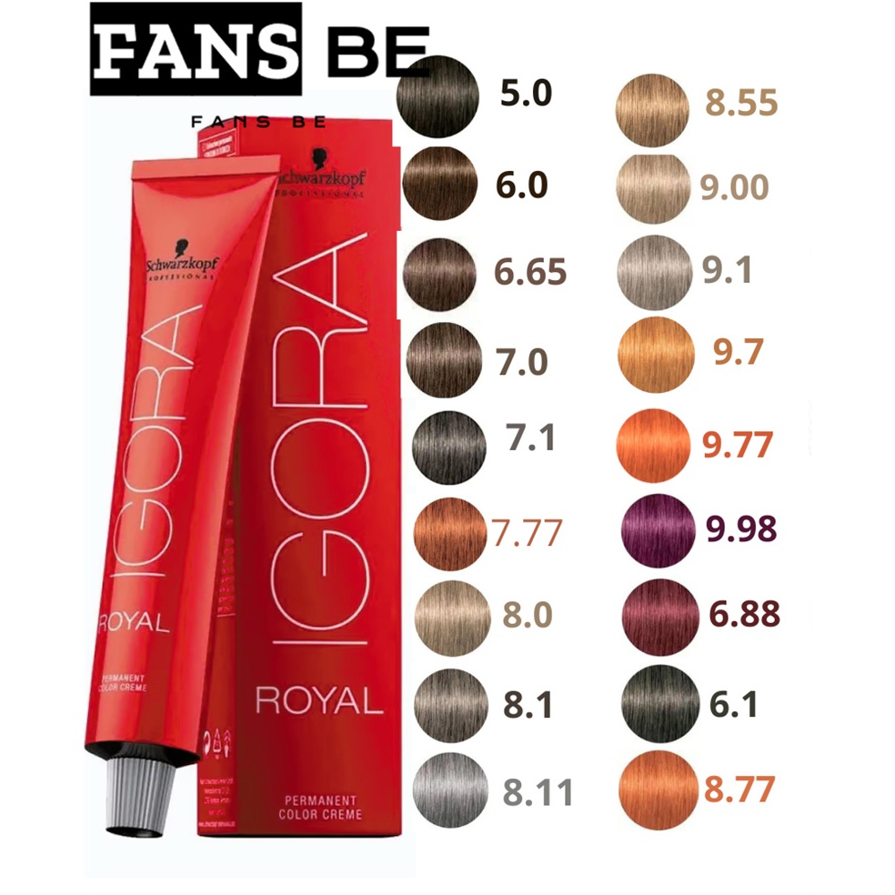 IGORA Royal Tinta Profissional IGORA6.77/7.77/8.77/9.7 Pasta Colorida ...