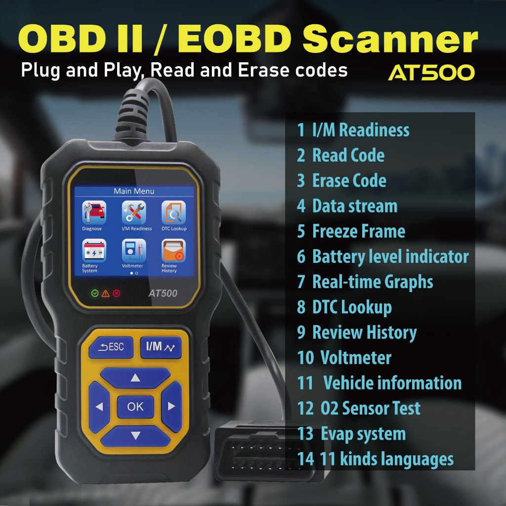 Leitor De Código Do Motor OBD OBD2 OBDII Completo Ferramenta De ...