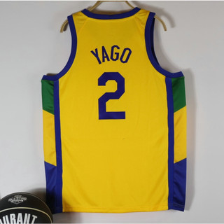 Nova Equipe 2023 NBA Camisa Brasil Homem Original #2 Yago DOS SANTOS ...