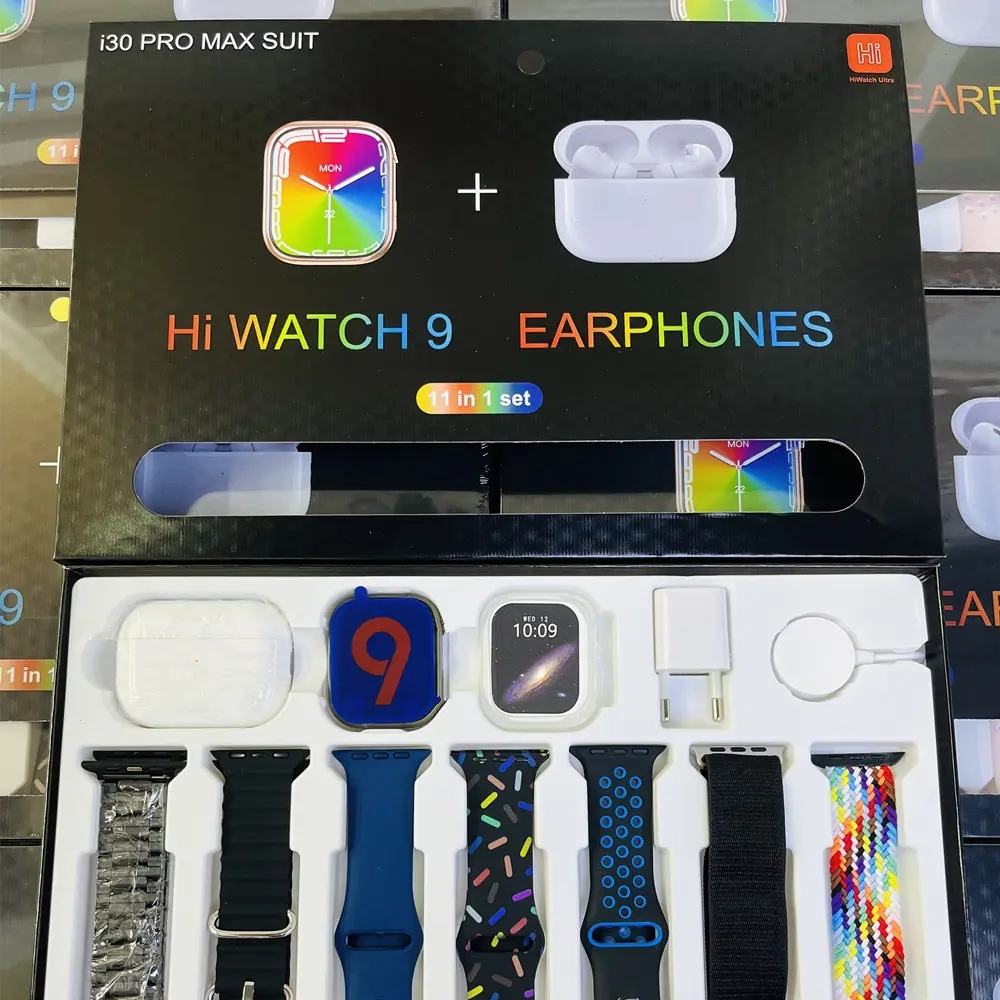 Arrival i30 pro max smartwatch 2.3 Inch HD with earbud case 11 in 1 ...