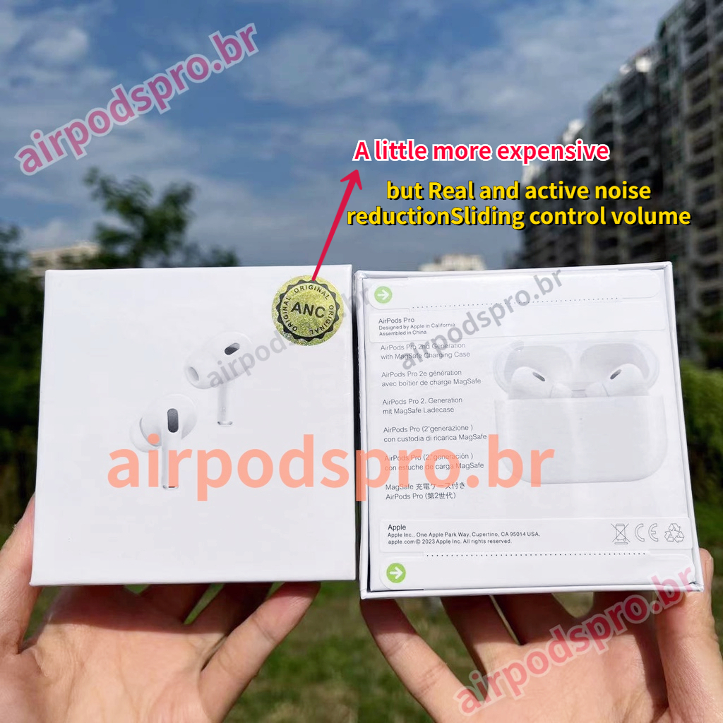 Fones De Ouvido AirPods Pro 2 TWS 1562A Airoha Chip ANC Mais Bluetooth ...