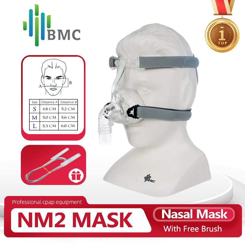 BMC NM2 CPAP Máscara Nasal Interface Do Ventilador De Oxigênio Com ...