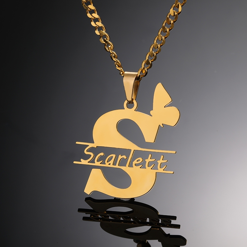 Name Colar Personalizado Necklace 】 Stainless Aço Nome Personalizada ...