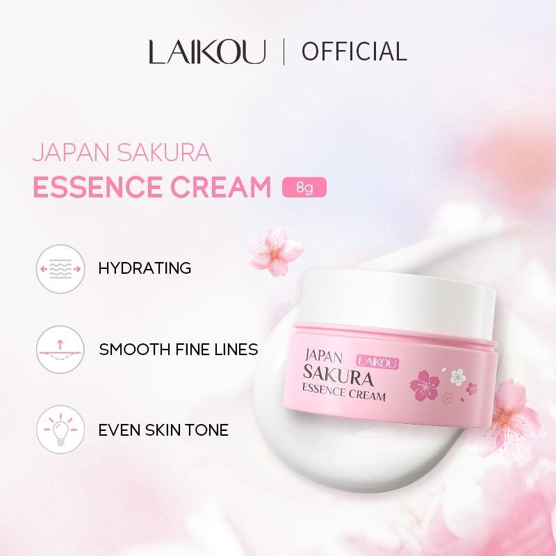 LAIKOU Sakura Creme Facial Brilhante Hidratante Viajante Anti-Idade 8g | Shopee Brasil