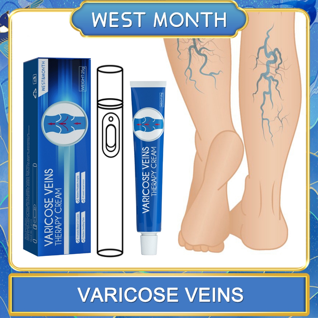 West & Month Creme Terapêutico Para Varizes 25g Pomada Tratamento De ...