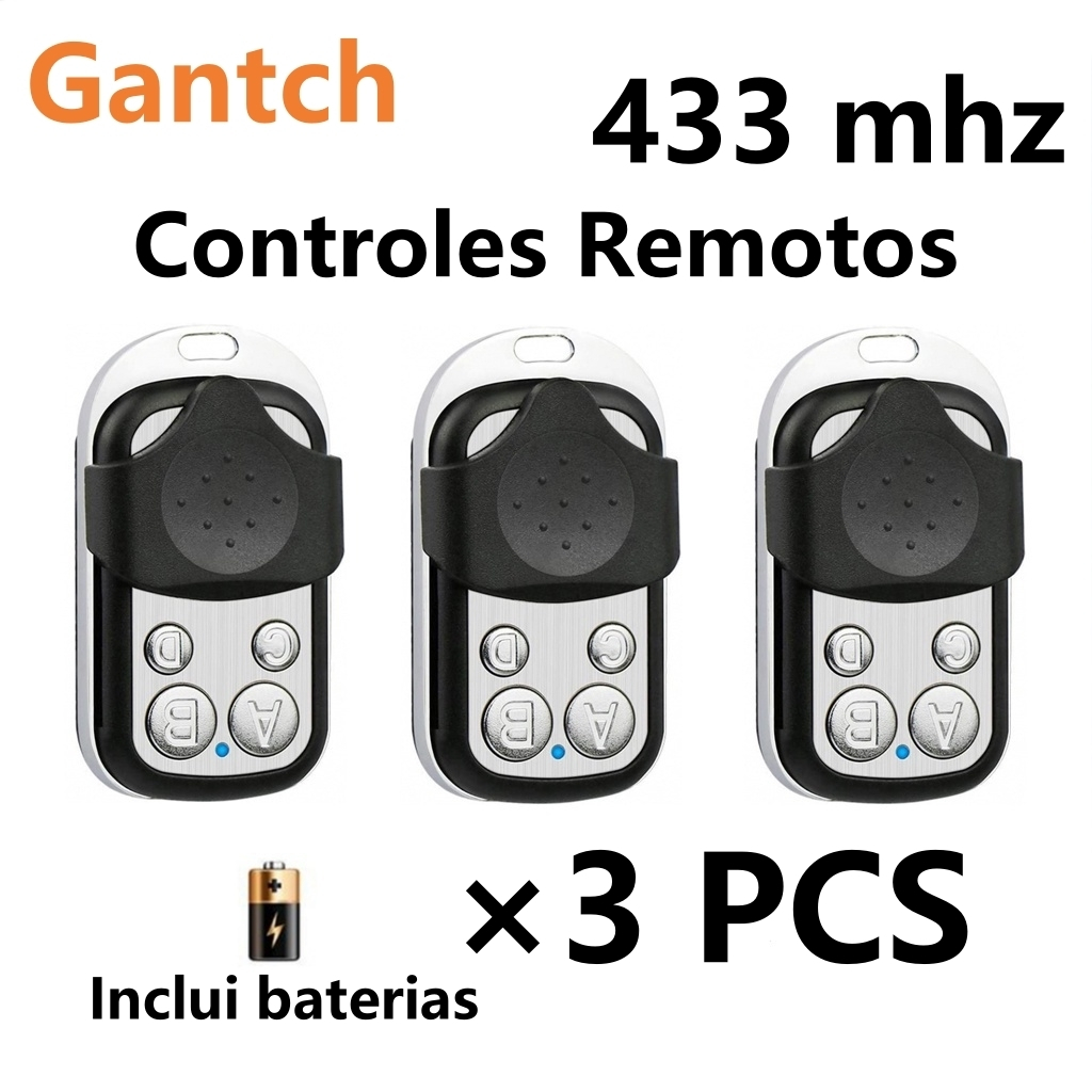 3 PCS Gantch 433mhz 4 Botões Clonagem De Chaves De Controle Remoto Sem ...