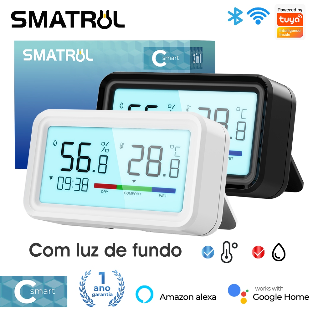 SMATRUL Tuya Smart Home Digital Sem Fio Higrômetro Para Uso Interno ...
