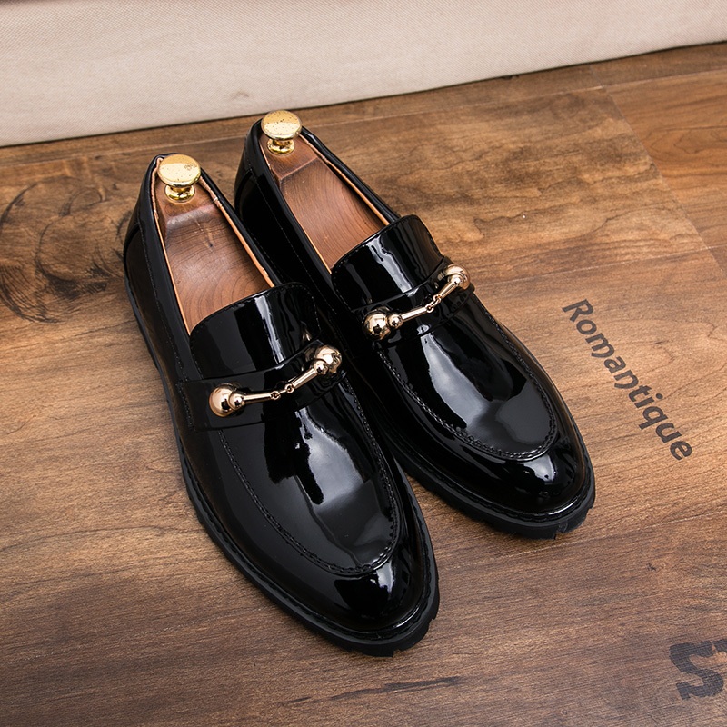 Sapatos Formais Masculinos De Luxo Escorregam Em Loafer Horsebit Party ...
