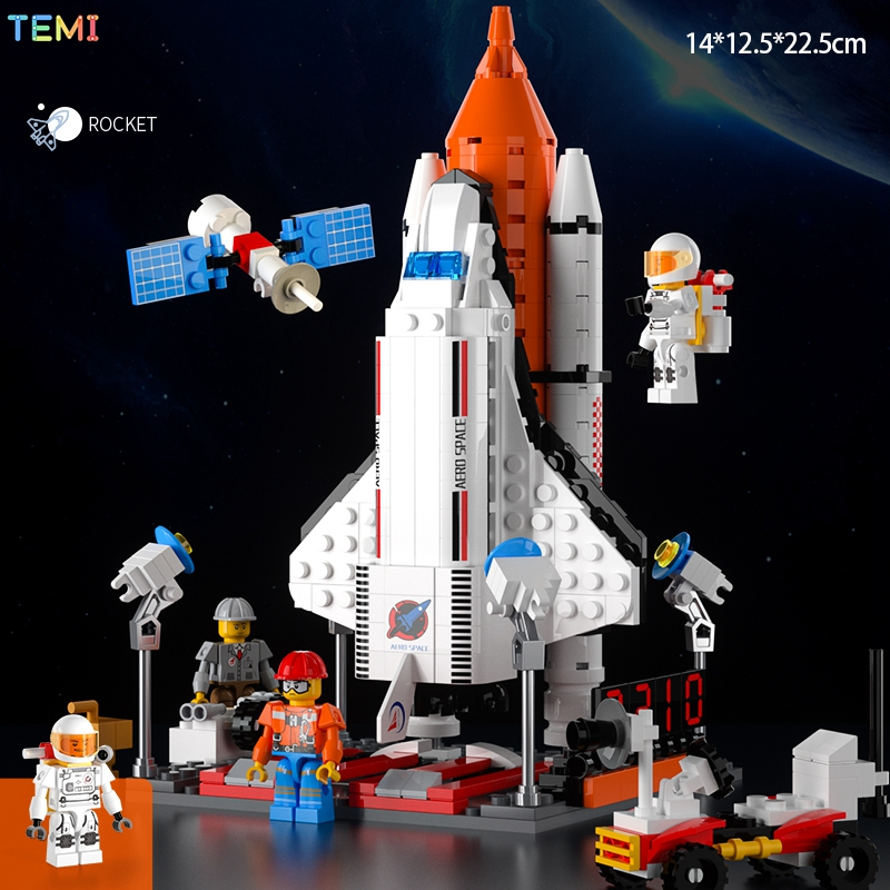 TEMI Space Shuttle Building Blocks for Boys Large Box Gift Aircraft ...