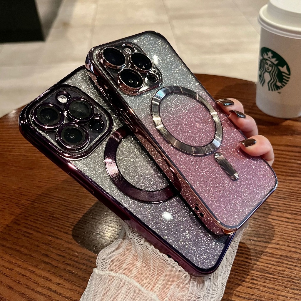 Capa Magnética Para iPhone 16 Pro Max 16 Plus Blink Caixa Transparente ...