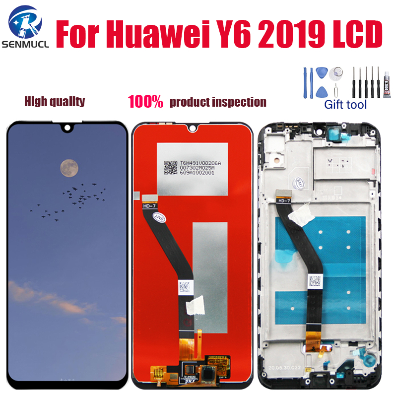 Original Para Huawei Y6 2019 Display LCD Tela Montagem Do Digitalizador ...