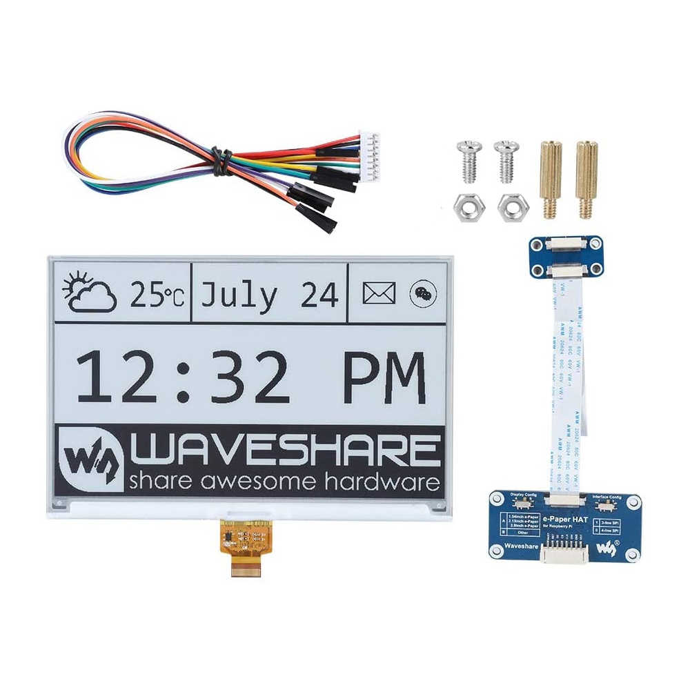 Tela De Expansão De 7,5 Polegadas Epaper Eink E HAT Starter Kit Para Arduino RPI Raspberry Pi ...