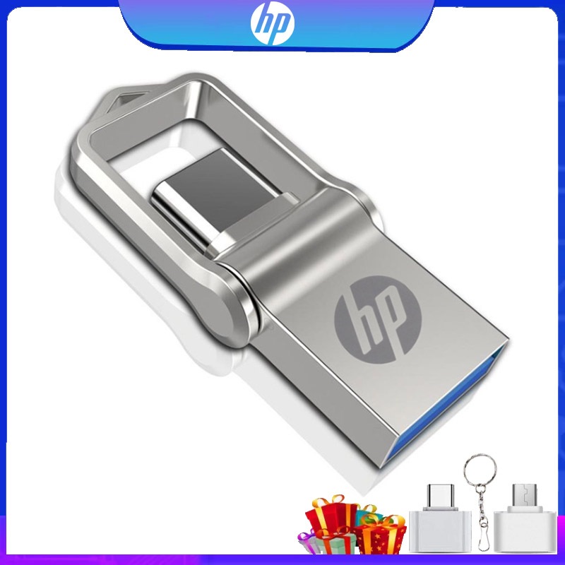 Unidade Flash Hp 128GB 8GB / 16GB / 32GB / 64GB TYPE-C 2 em 1 USB ...