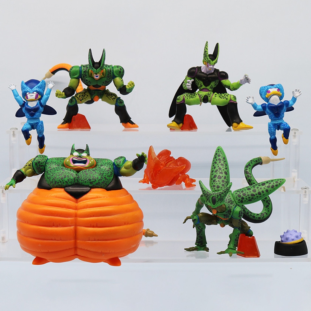 8Pcs/Set 10cm Anime Dragon Ball Z Figura Célula Android Todas As Formas ...